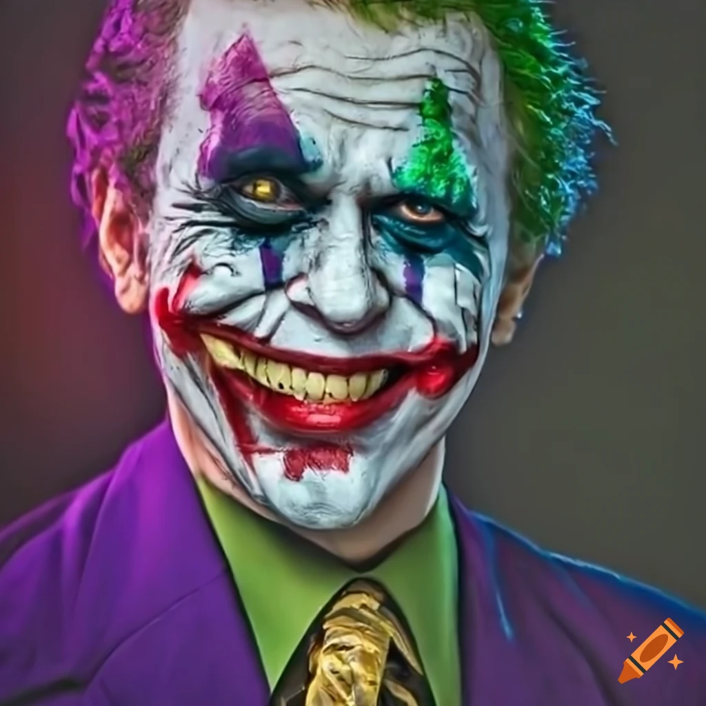 Captivating portrait of a fusion character combining the Joker and Two ...