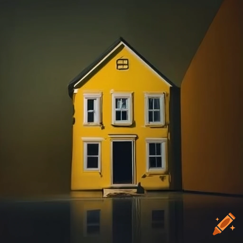 Yellow house on Craiyon