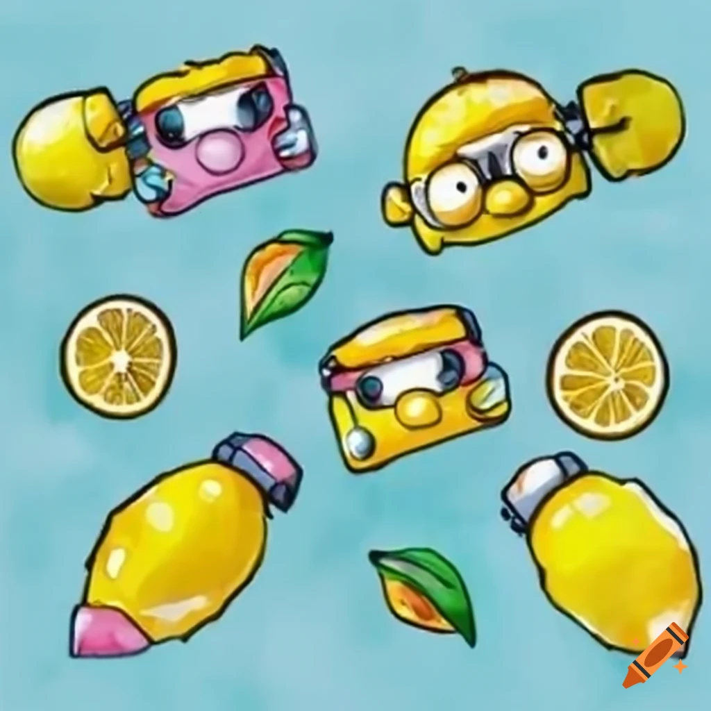2d go kart game cover with lemon-headed characters like yellow lemons ...