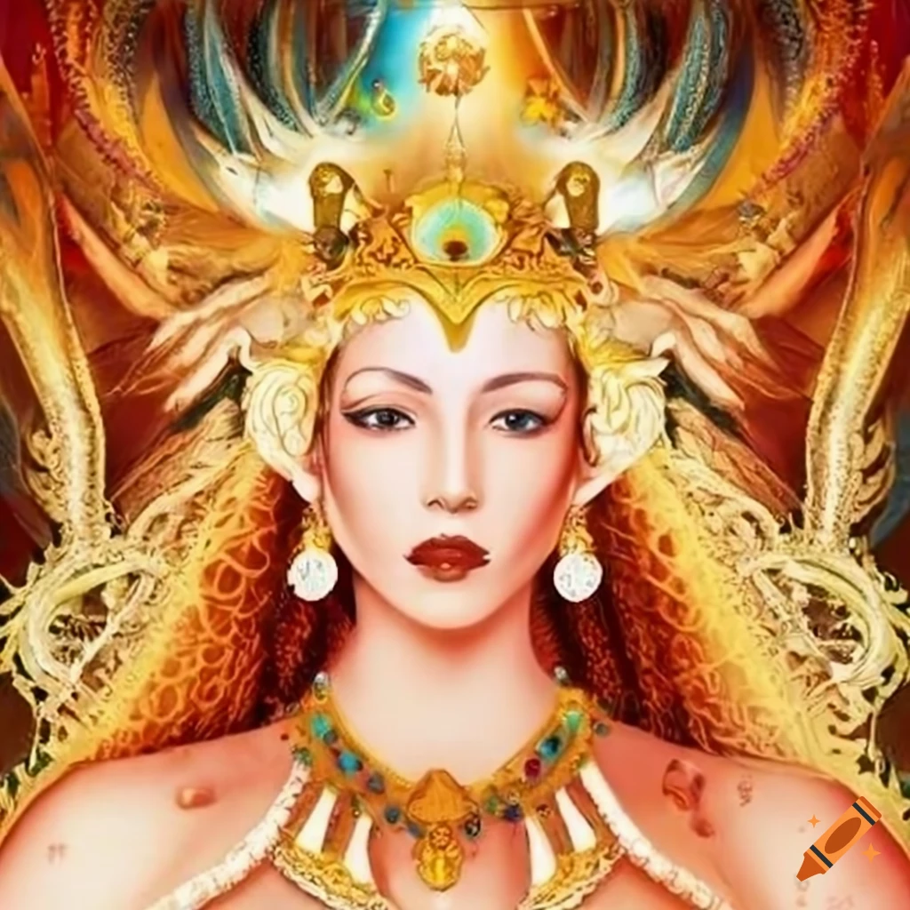 Nine different goddesses on Craiyon