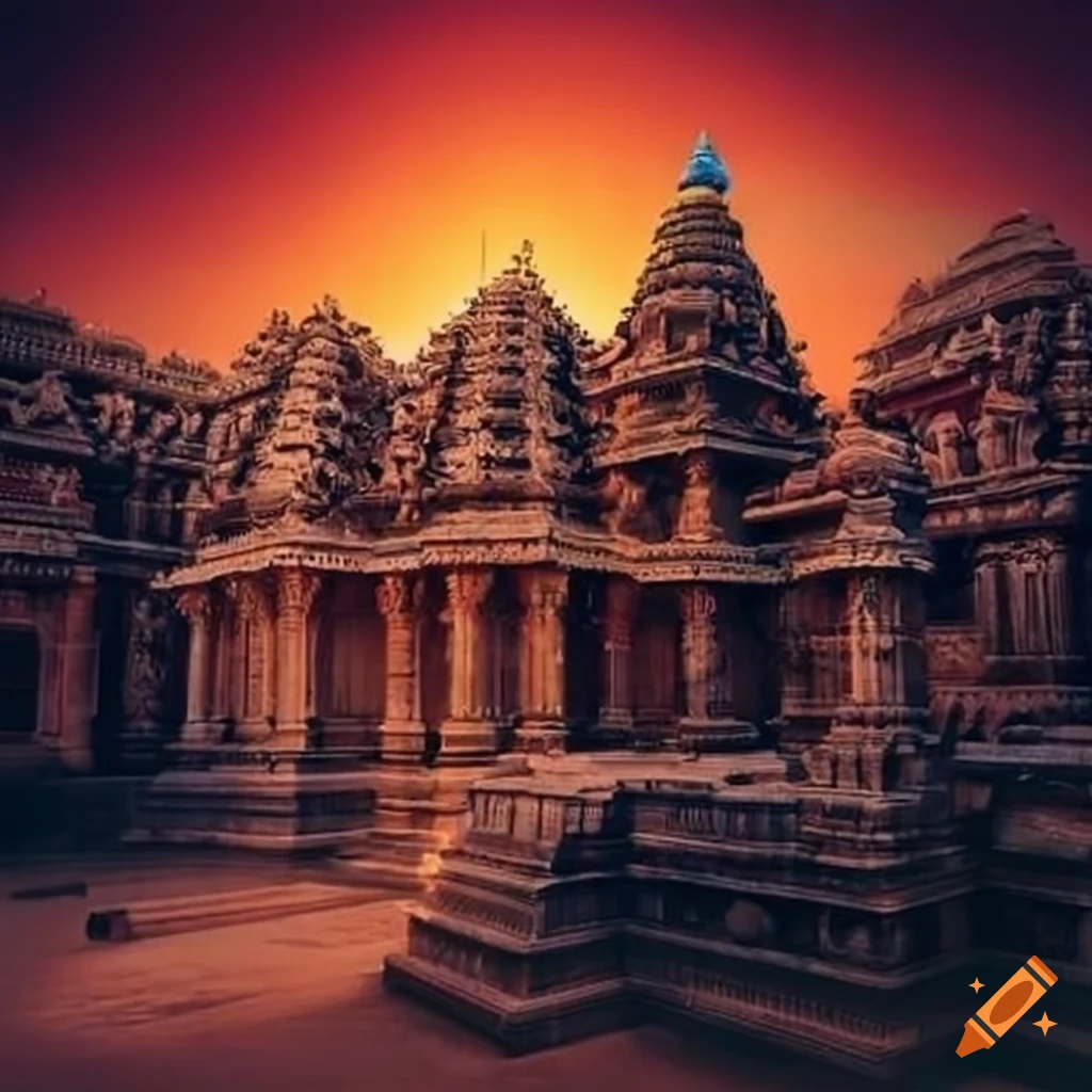 Huge temple structure on Craiyon