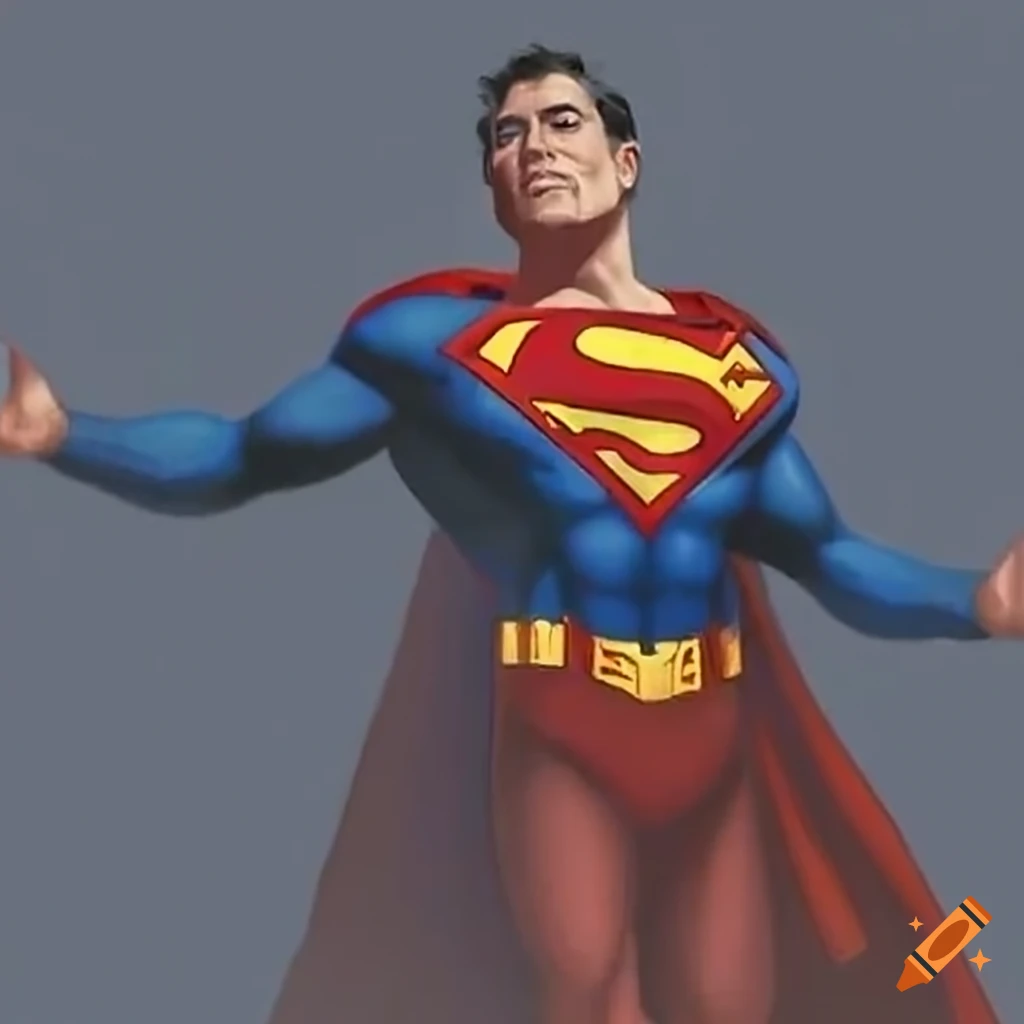 Superman looking up on Craiyon