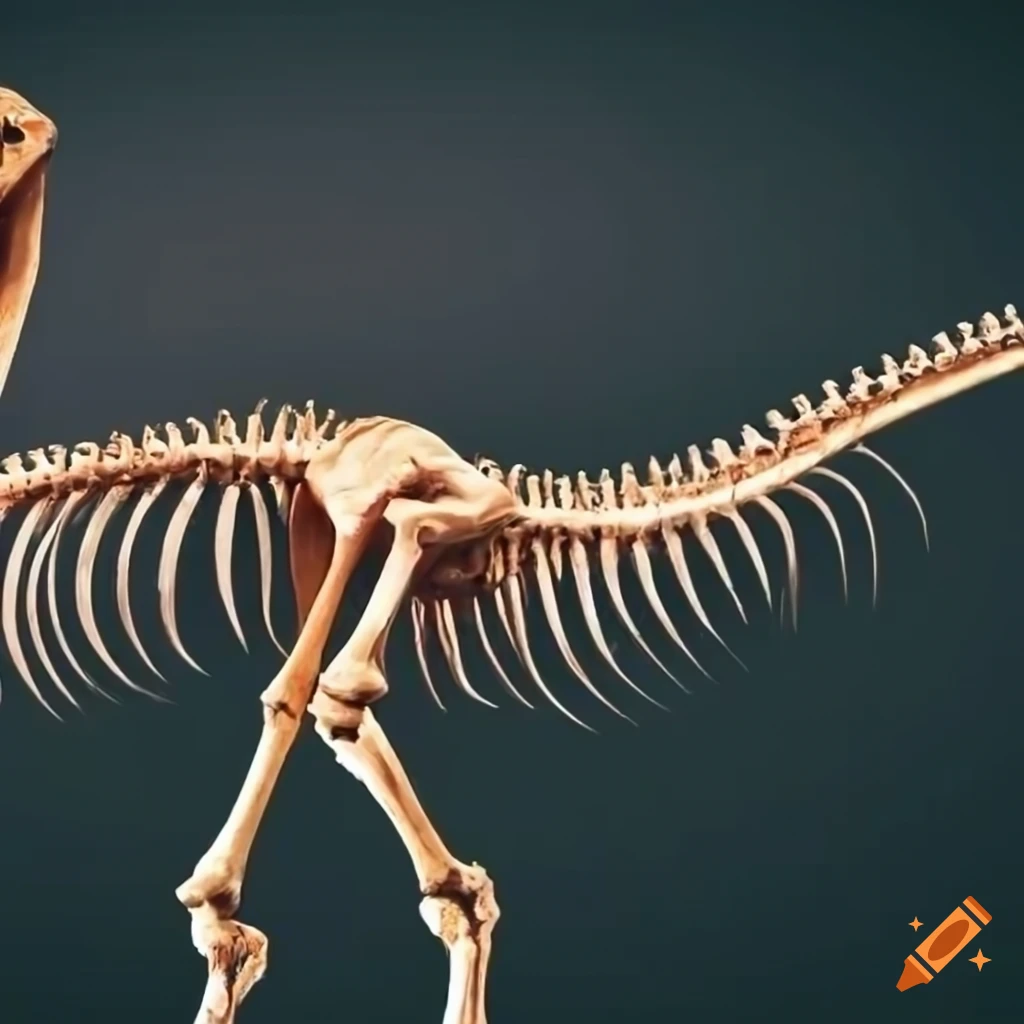 Dinosaur skeleton on Craiyon