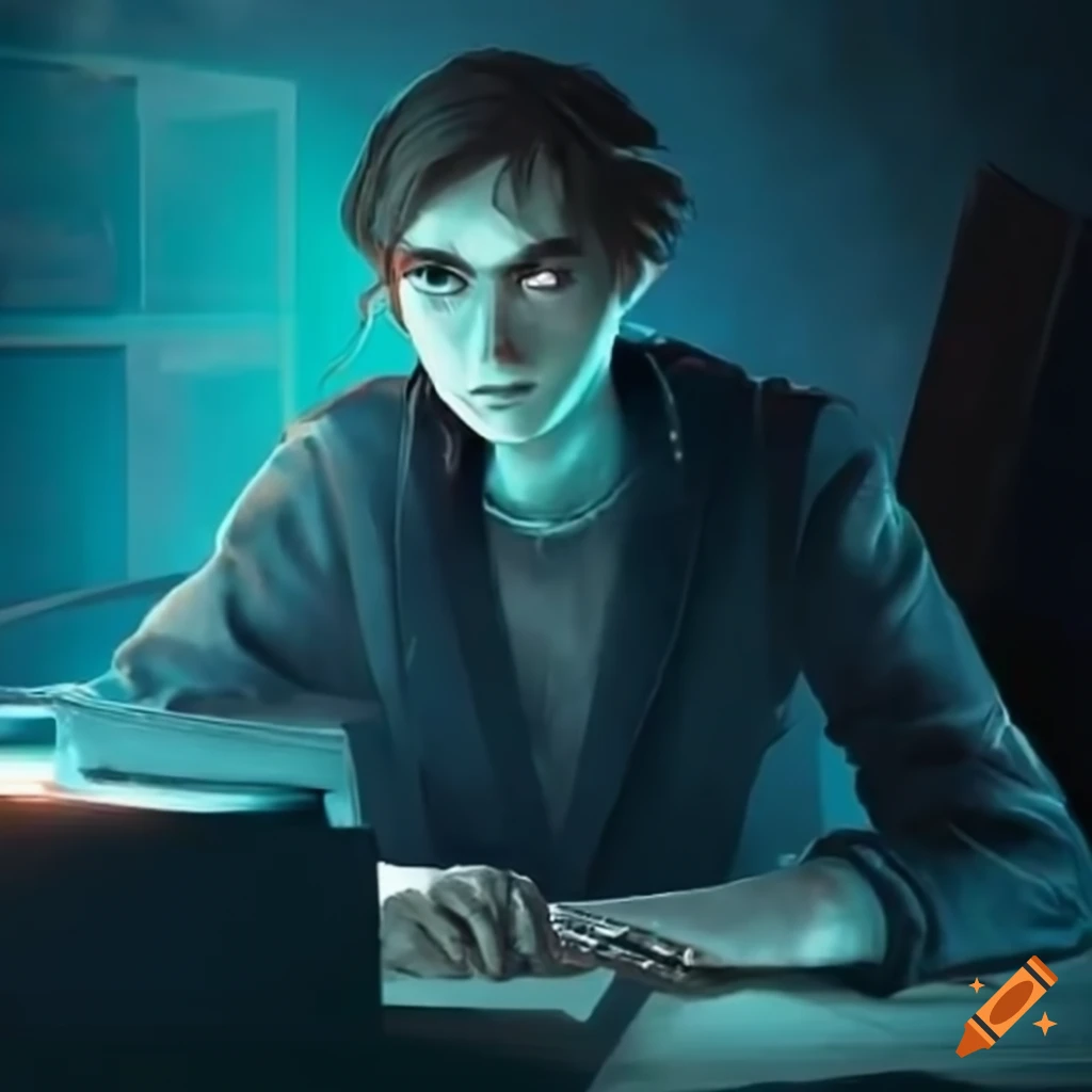 Man working on a database on Craiyon