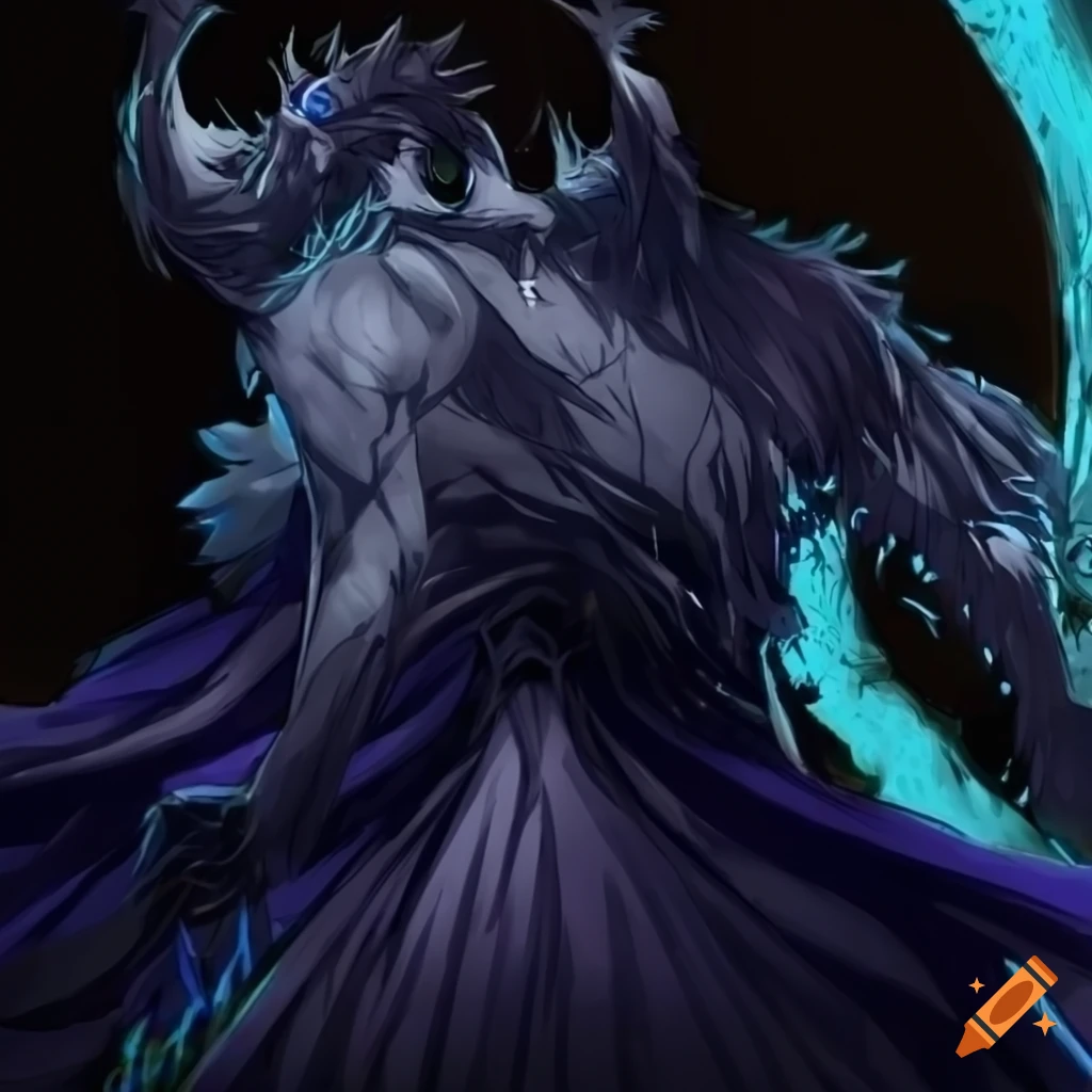 Norse God Fenrir portrayed in Persona 4 artstyle on Craiyon