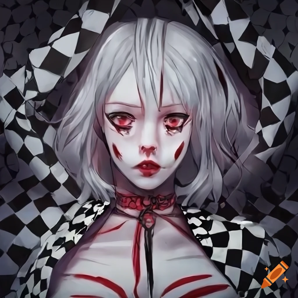 Apocalyptic anime character with unique paint and costume in a circus ...