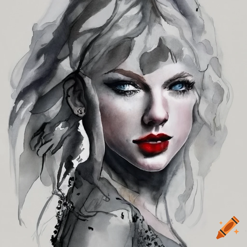 Illustration inspired by taylor swift's music in watercolor style on ...