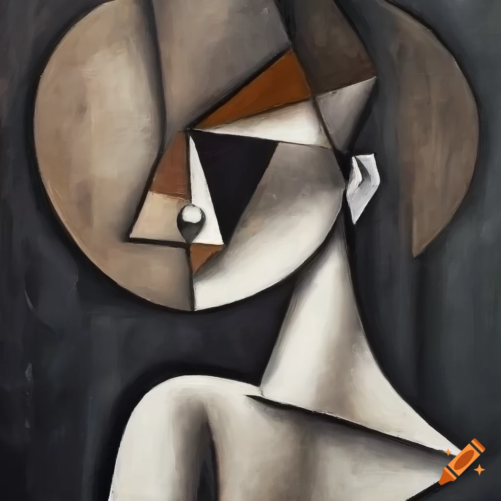 Cubism oil painting of a woman in Georges Braque Style on Craiyon