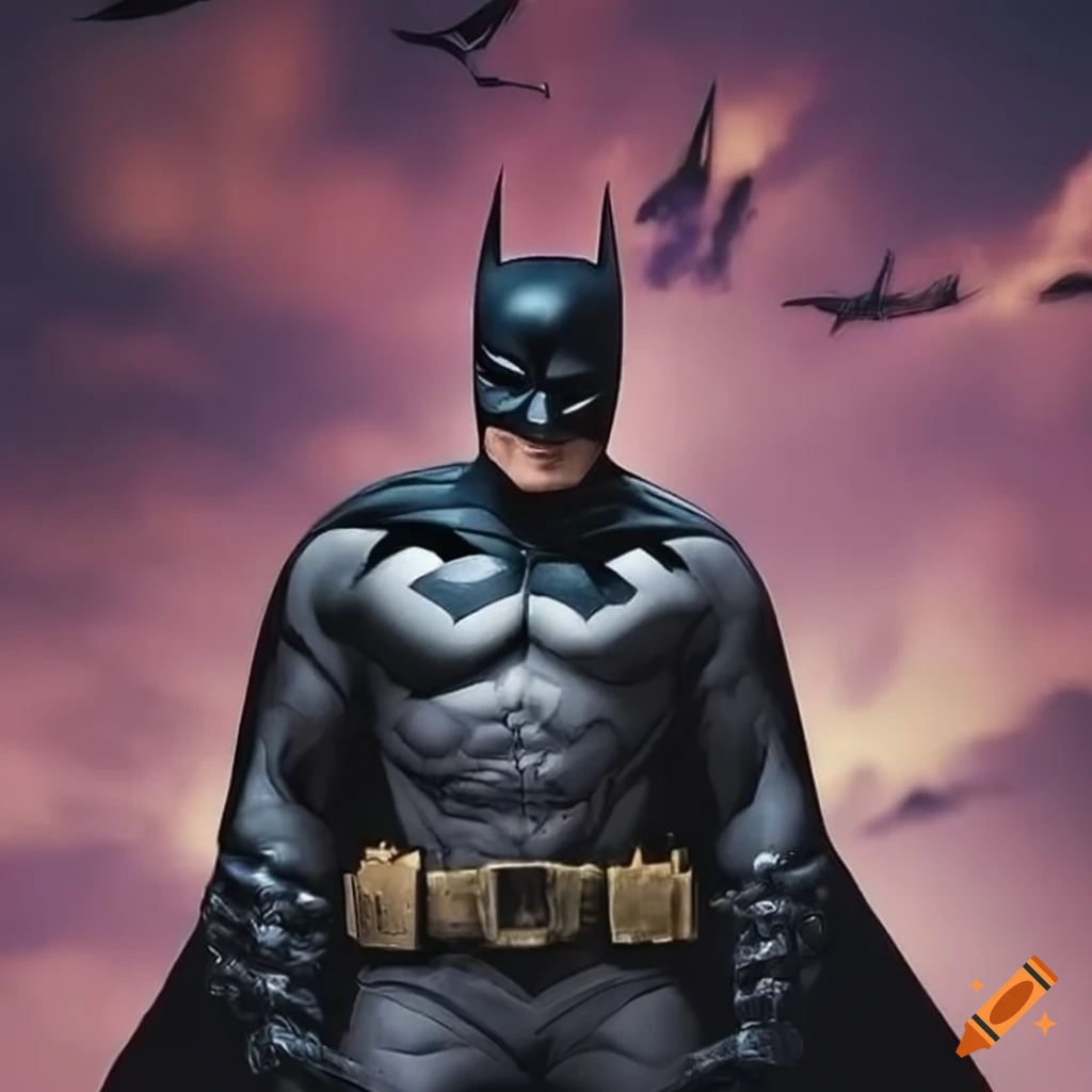 Batman looking up on Craiyon