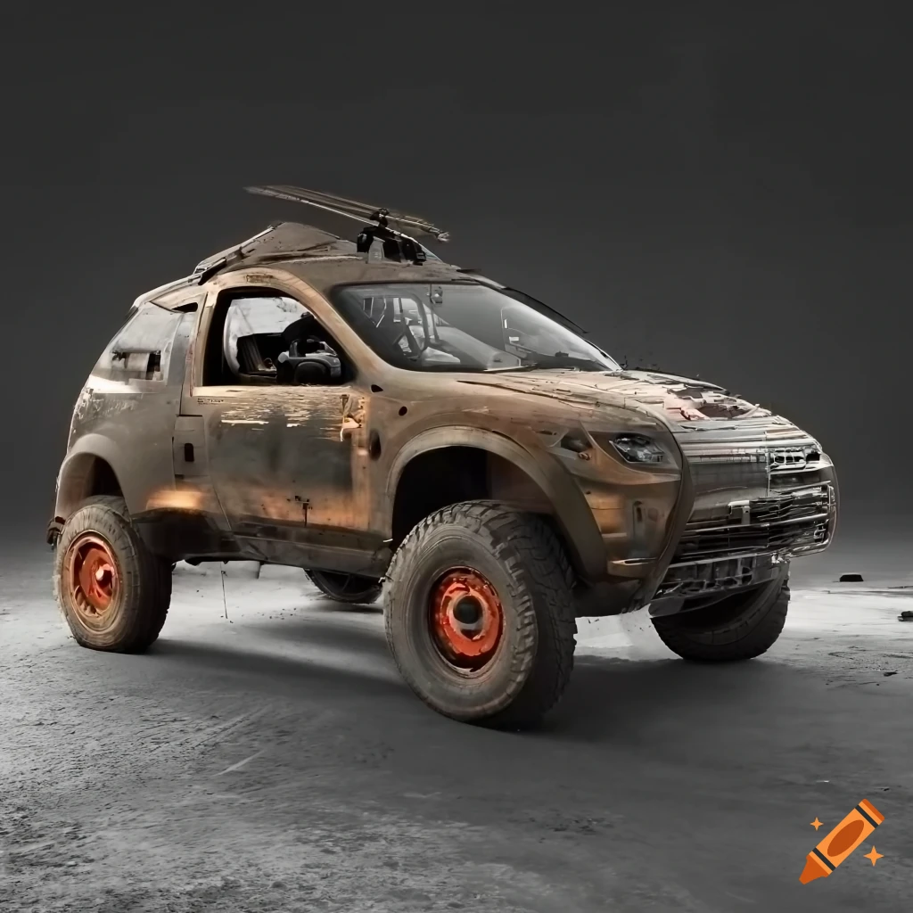 Race between a Renault Twingo and aggressive 4x4 SUV in post ...