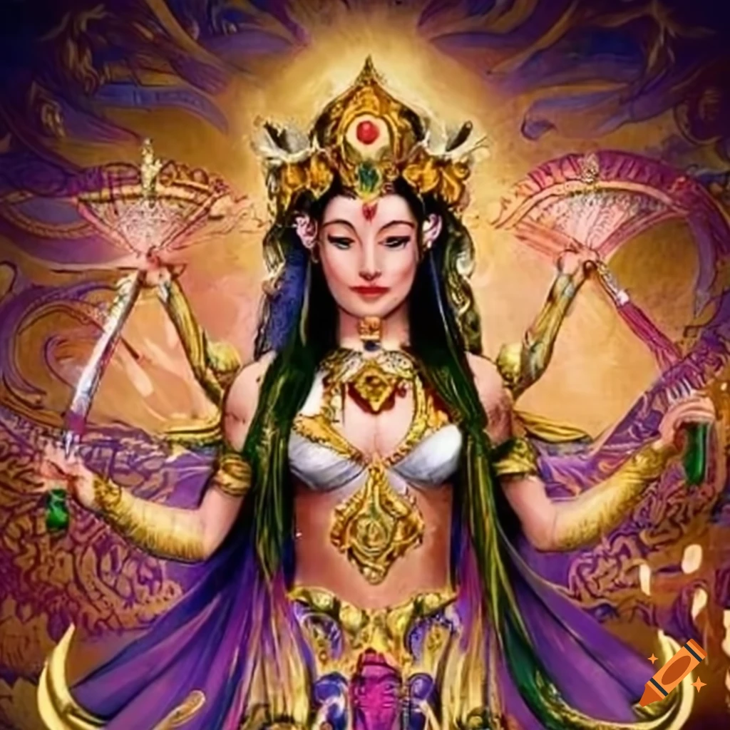 Nine different goddesses on Craiyon