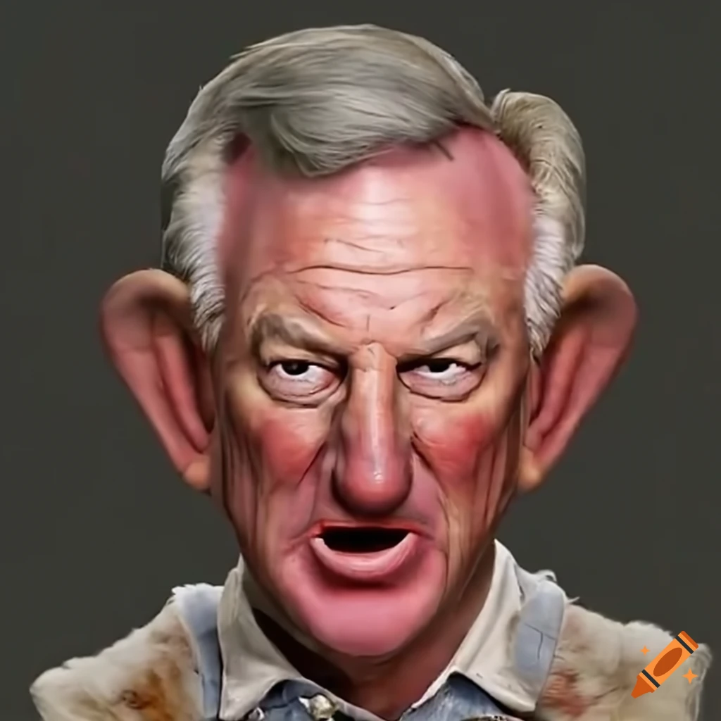 Satirical representation of angry raging traitor Tommy Tuberville as a ...