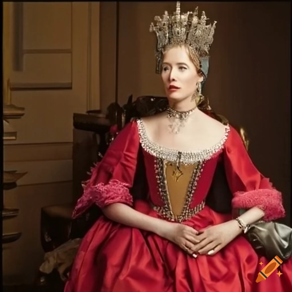 Elizabethan era lady in waiting in historical attire on Craiyon