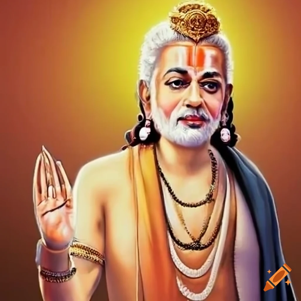 Satirical scene of Rama pushing away Narendra Modi on Craiyon