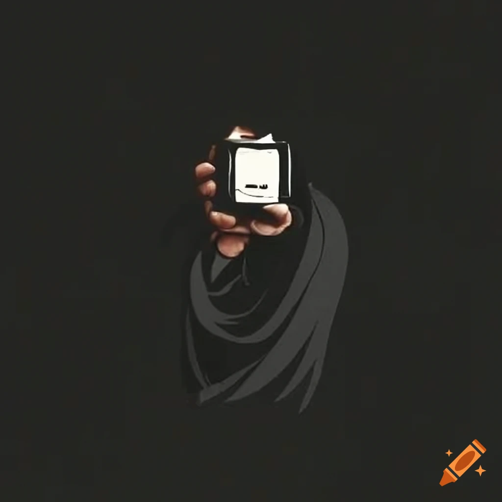 Shadow judge in cape with hand tally counter logo on Craiyon