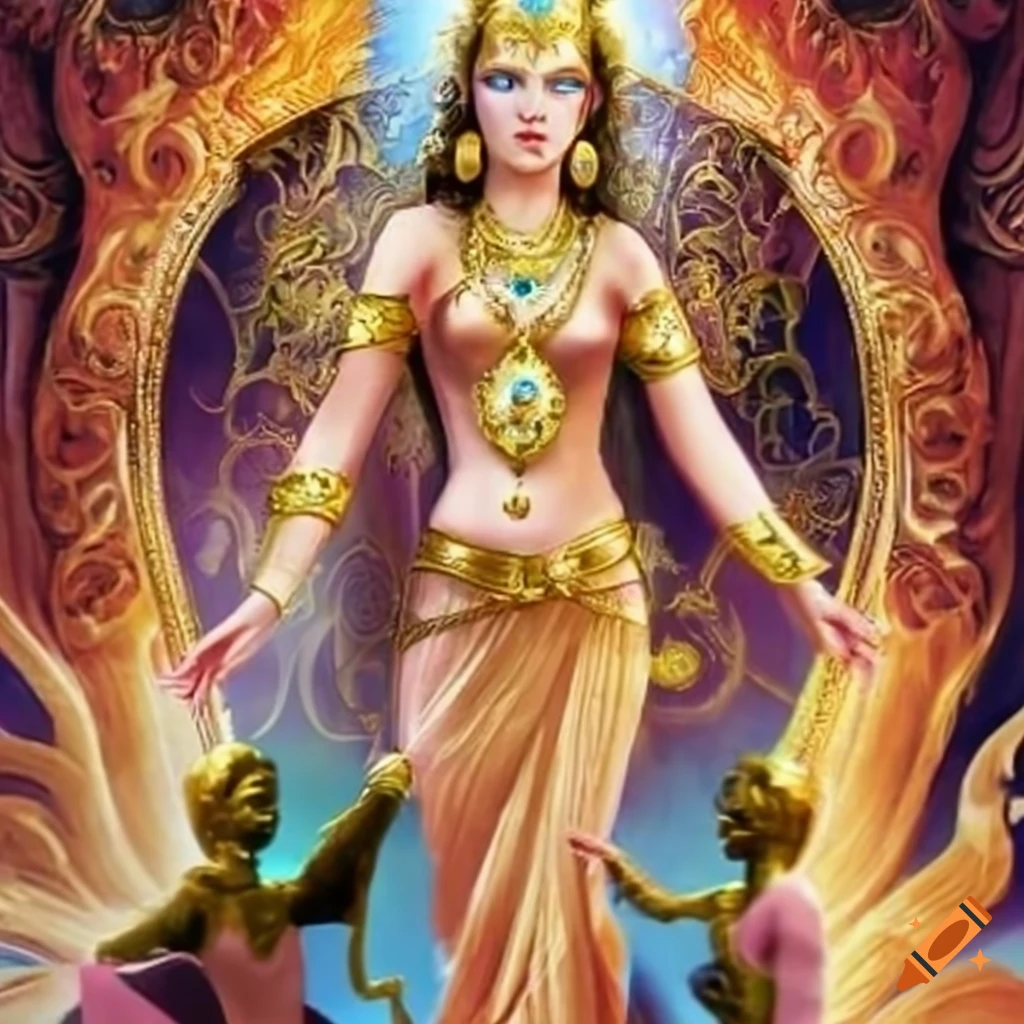 Nine different goddesses on Craiyon