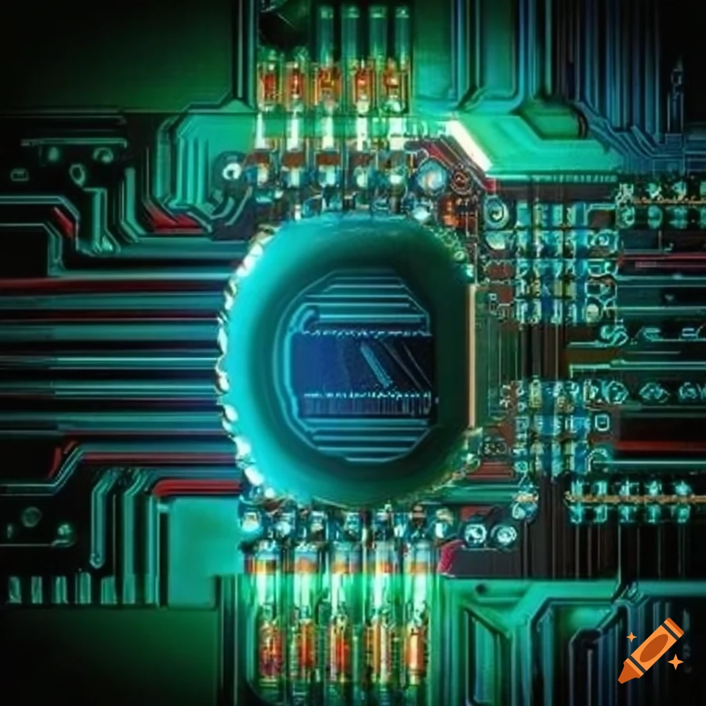 Circuit board on Craiyon