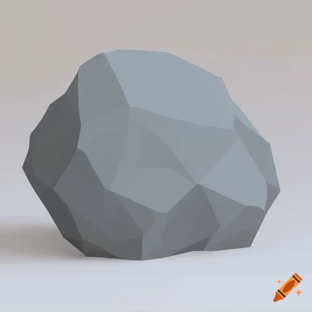 Low poly 2D small rocks in Breath of the Wild art style on Craiyon