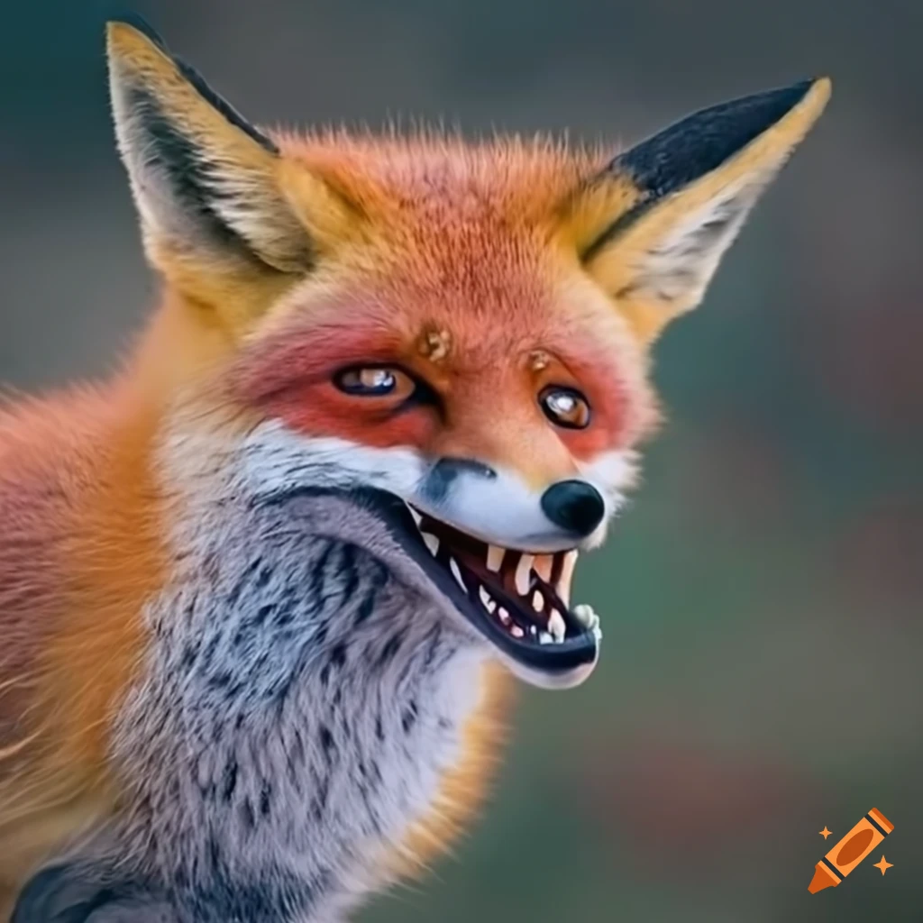 Angry fox on Craiyon