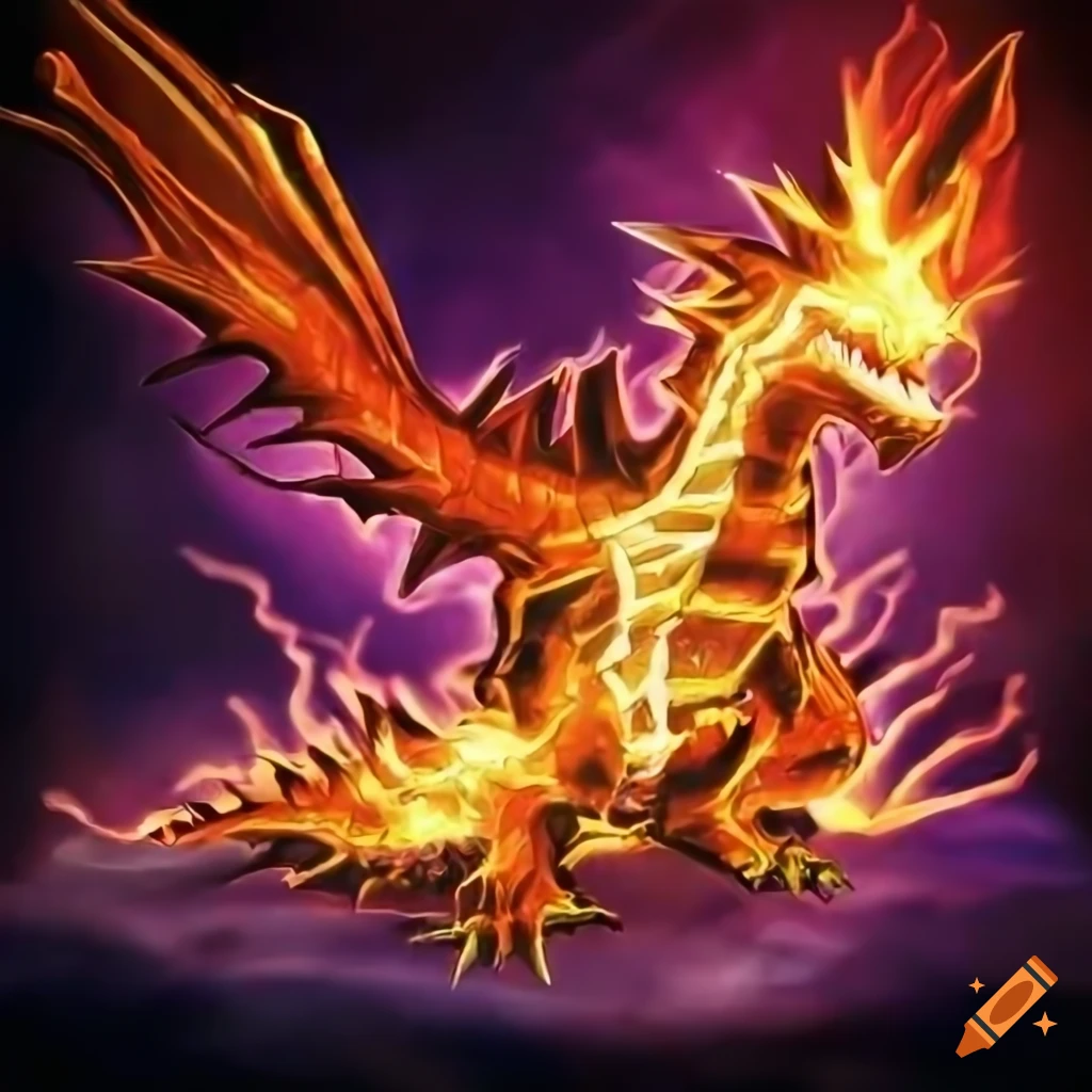Creative illustration of a rock dragon with fire-breathing ability for ...