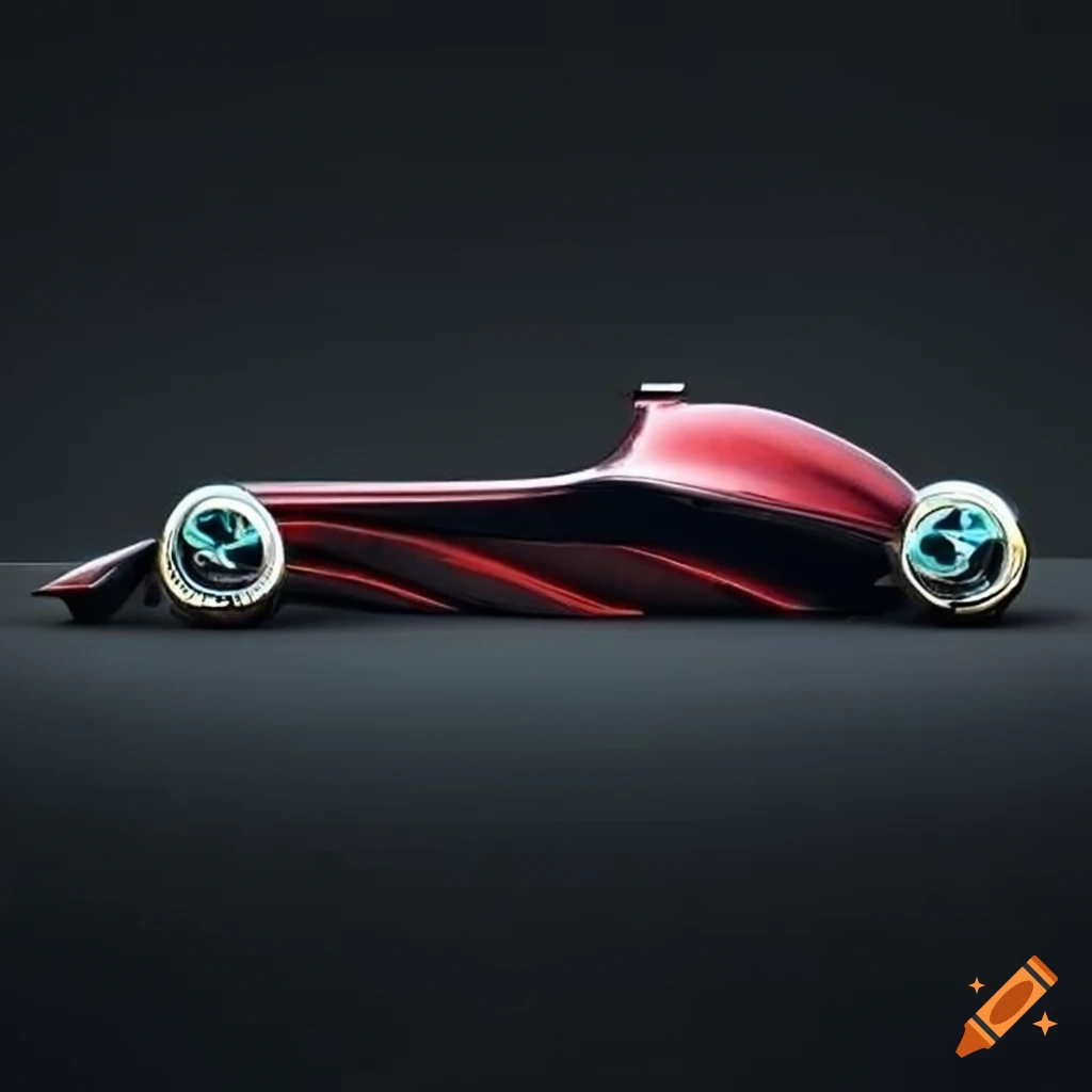 Powerful hot rod with carbon fiber finish resembling an F1 car on Craiyon