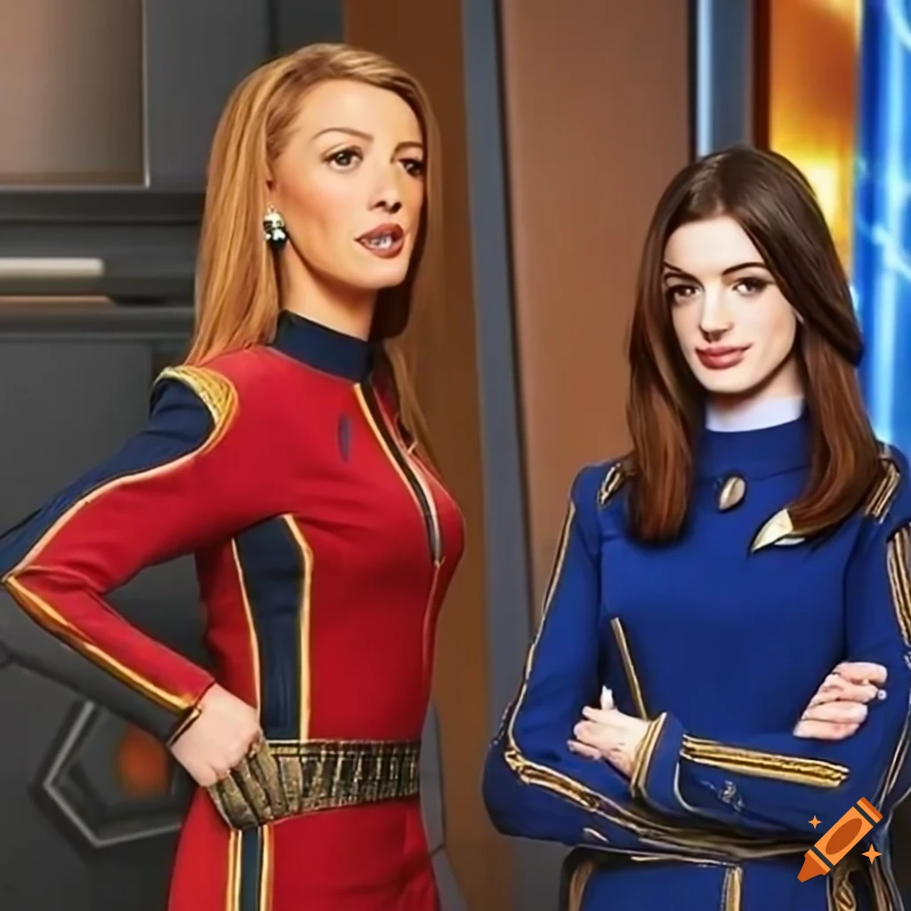 Blake lively and anne hathaway as adventurous starfleet officers on ...