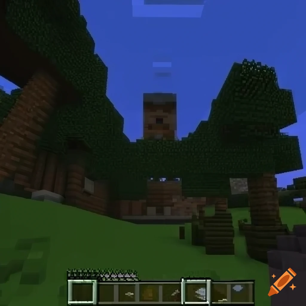 Minecraft end screenshot on Craiyon