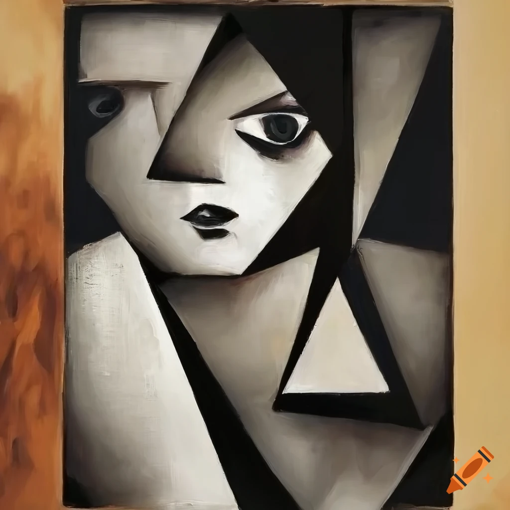 Cubism oil painting of a woman in georges braque style on Craiyon