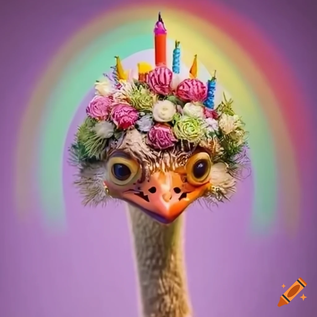 Surprise celebration for Richard Strauss with an ostrich, birthday cake ...