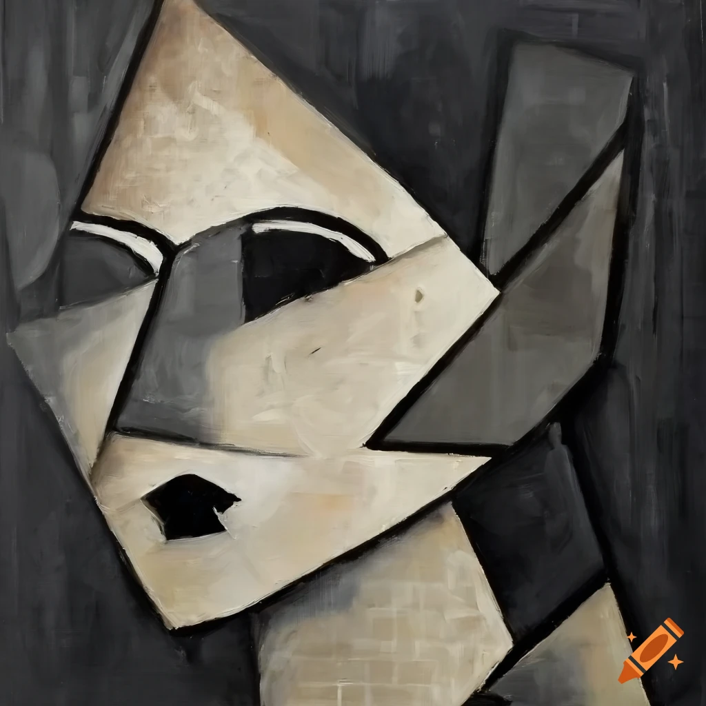Cubism oil painting of a beautiful woman in georges braque style with ...