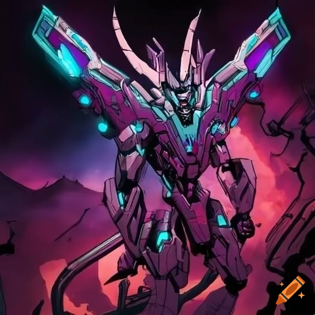 Futuristic transformer in Kirin form with IDW style on Craiyon
