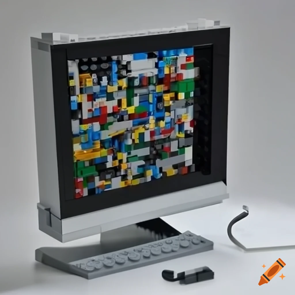 Lego computer monitor on Craiyon