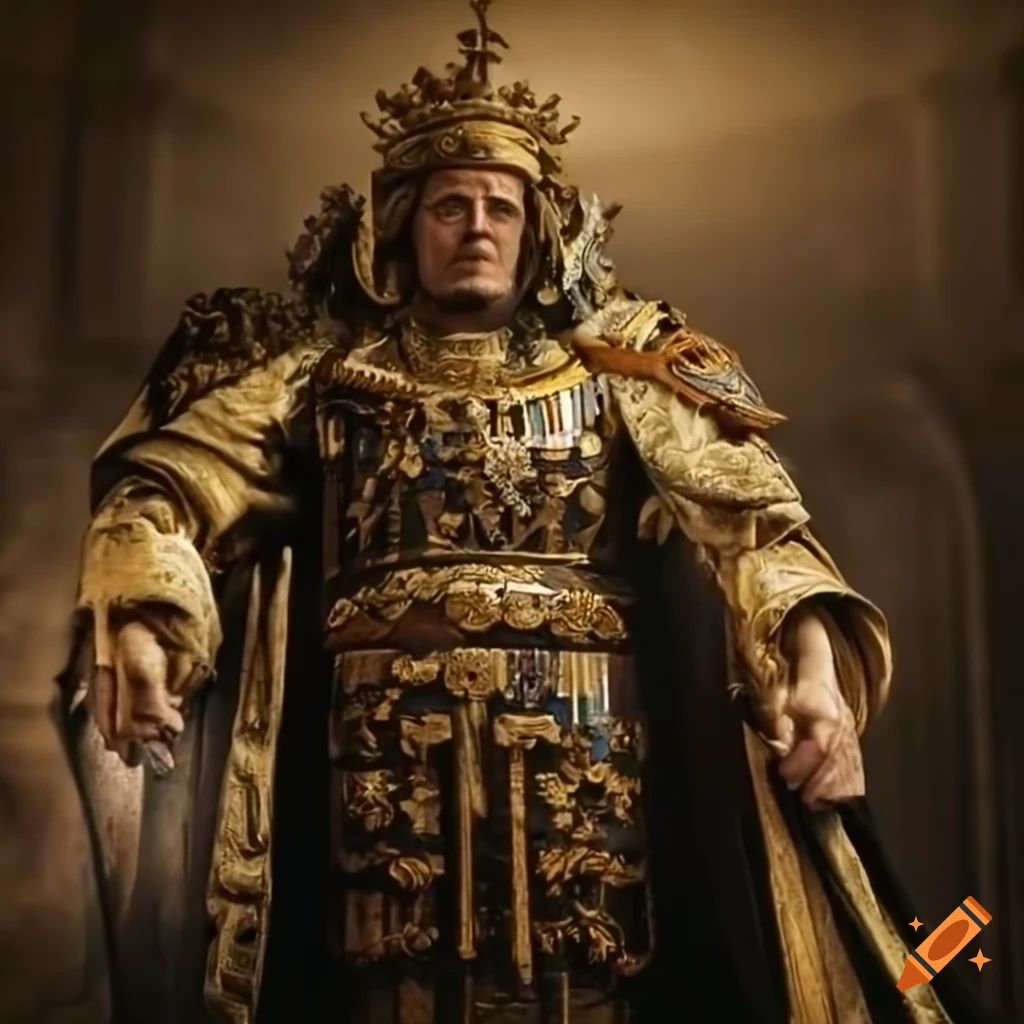 Emperor of mankind in a high-resolution documentary photograph on Craiyon