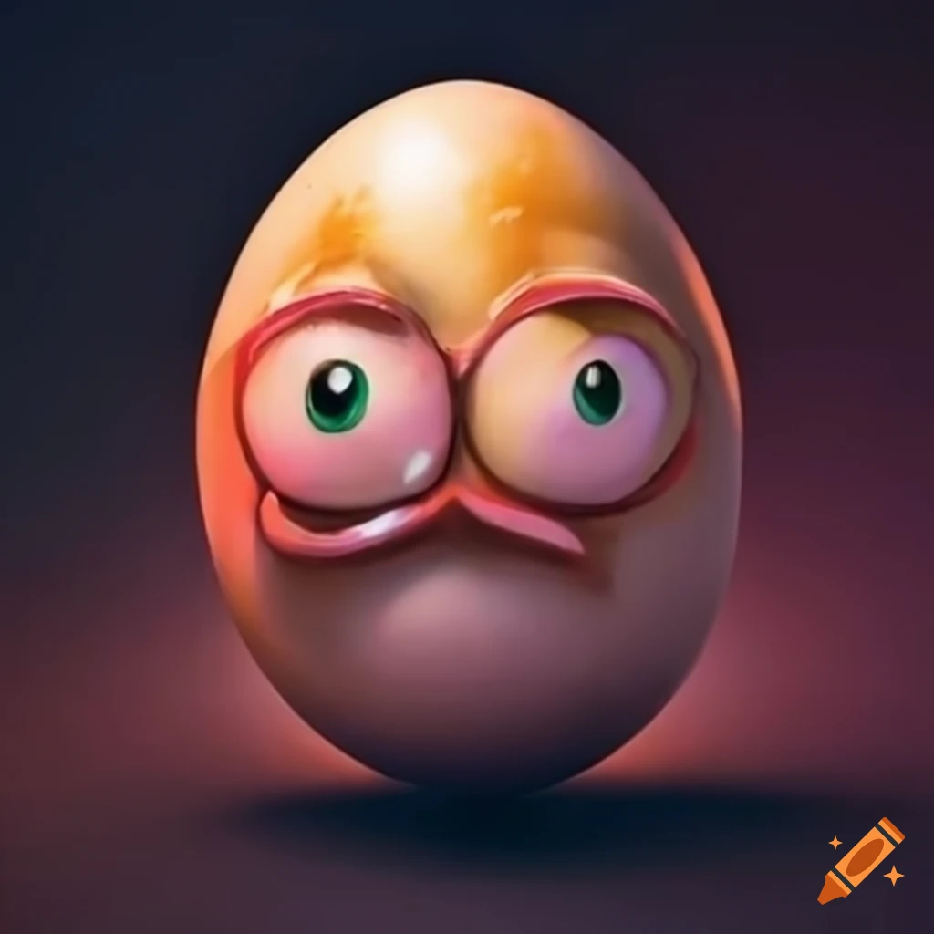 Egg painted like dr. egghead from sonic the hedgehog on Craiyon