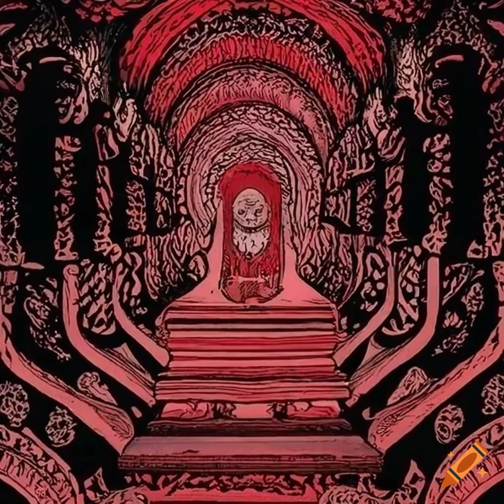 Intricately detailed coffin illustrations in a Junji Ito style on Craiyon