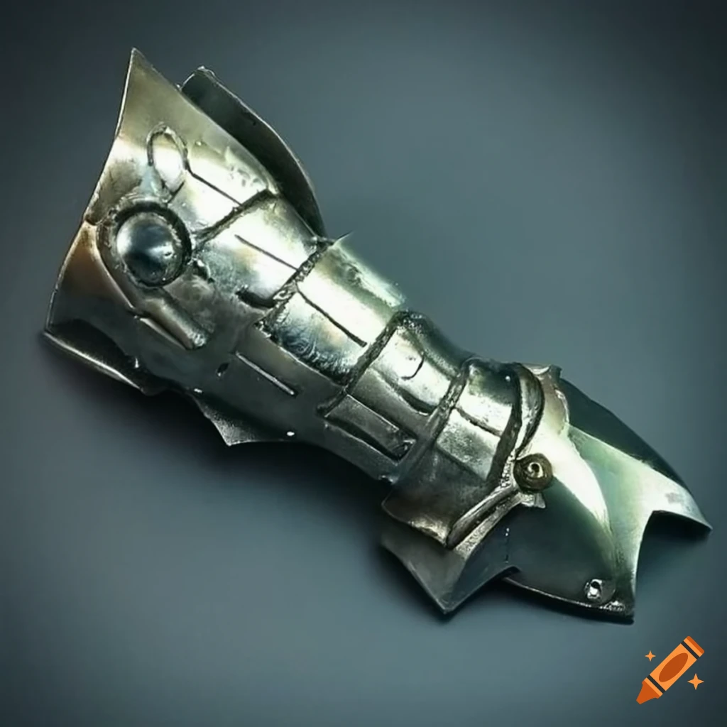 Adorned magic battle iron gauntlets with clear fingers on Craiyon