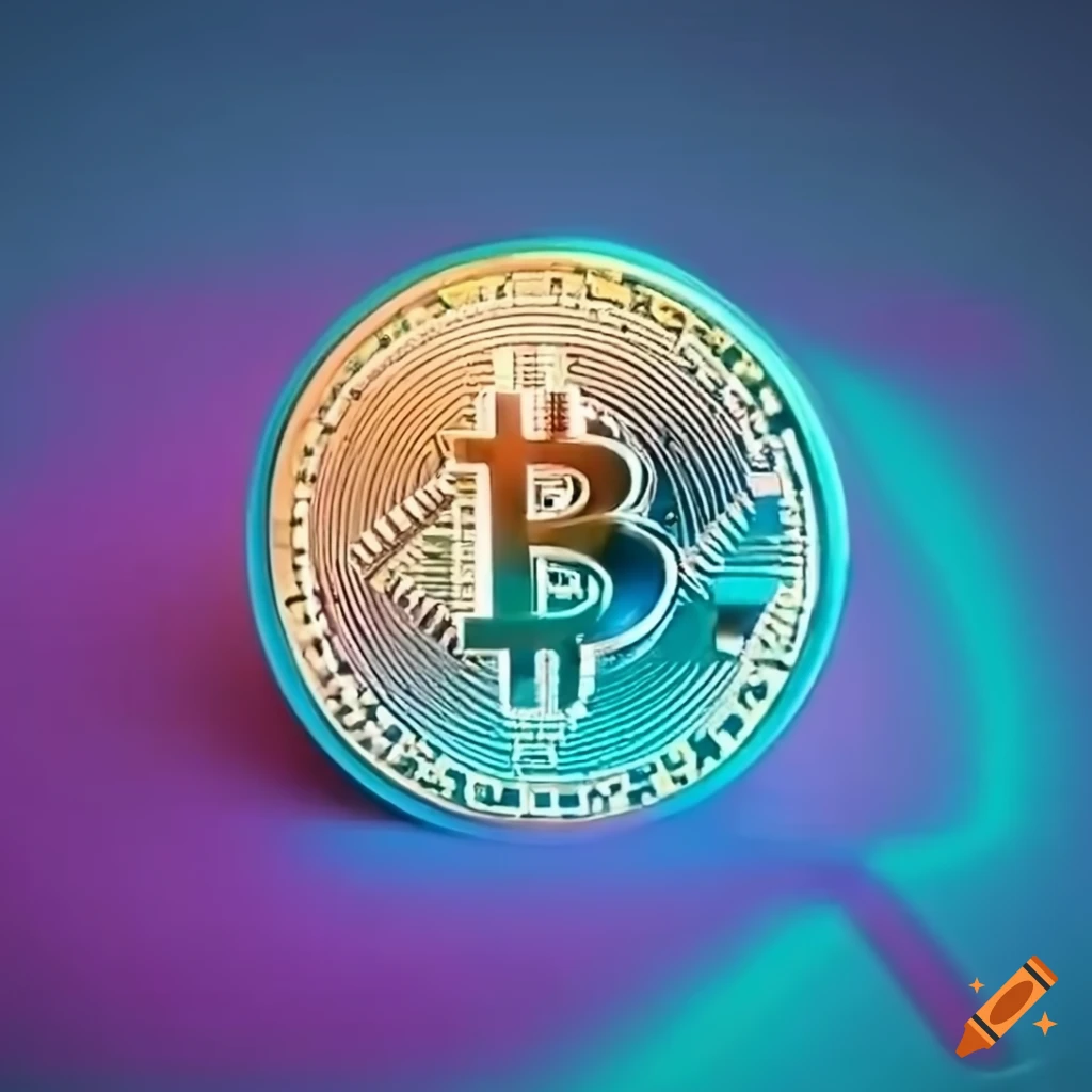 Profile with random letters, bitcoins, and ethereum symbols on Craiyon