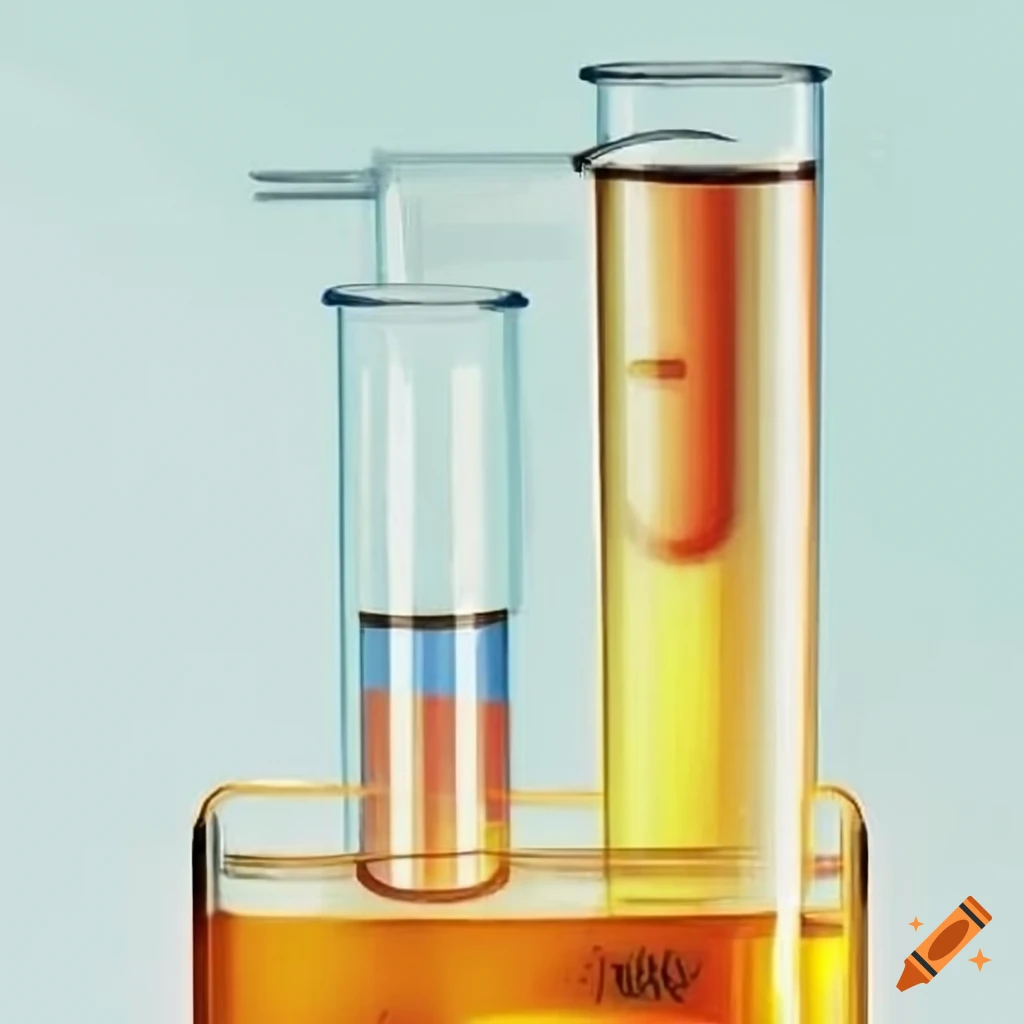 Two test tubes with HNO3 added and copper and zinc separately on Craiyon