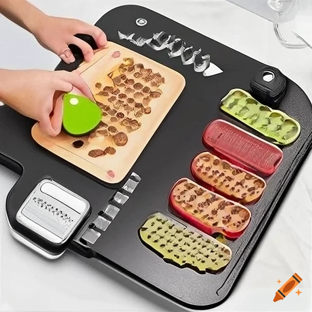 Multi-functional cooking board with non-slip design and integrated ...