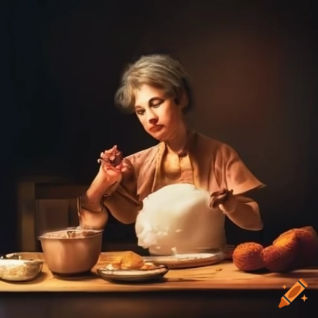 Mother cooking on Craiyon