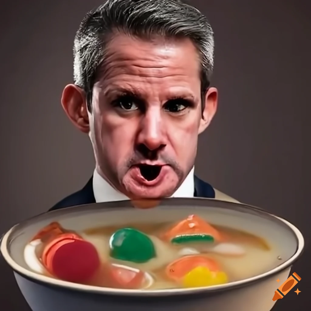 Adam kinzinger crying with clown accessories on Craiyon