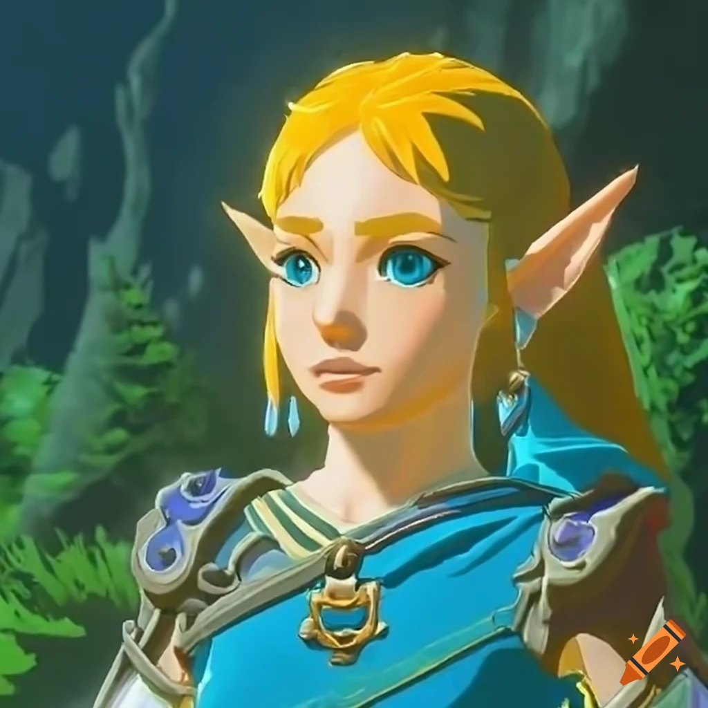 Character from Legend of Zelda: Breath of the Wild in Hyrule Forest ...