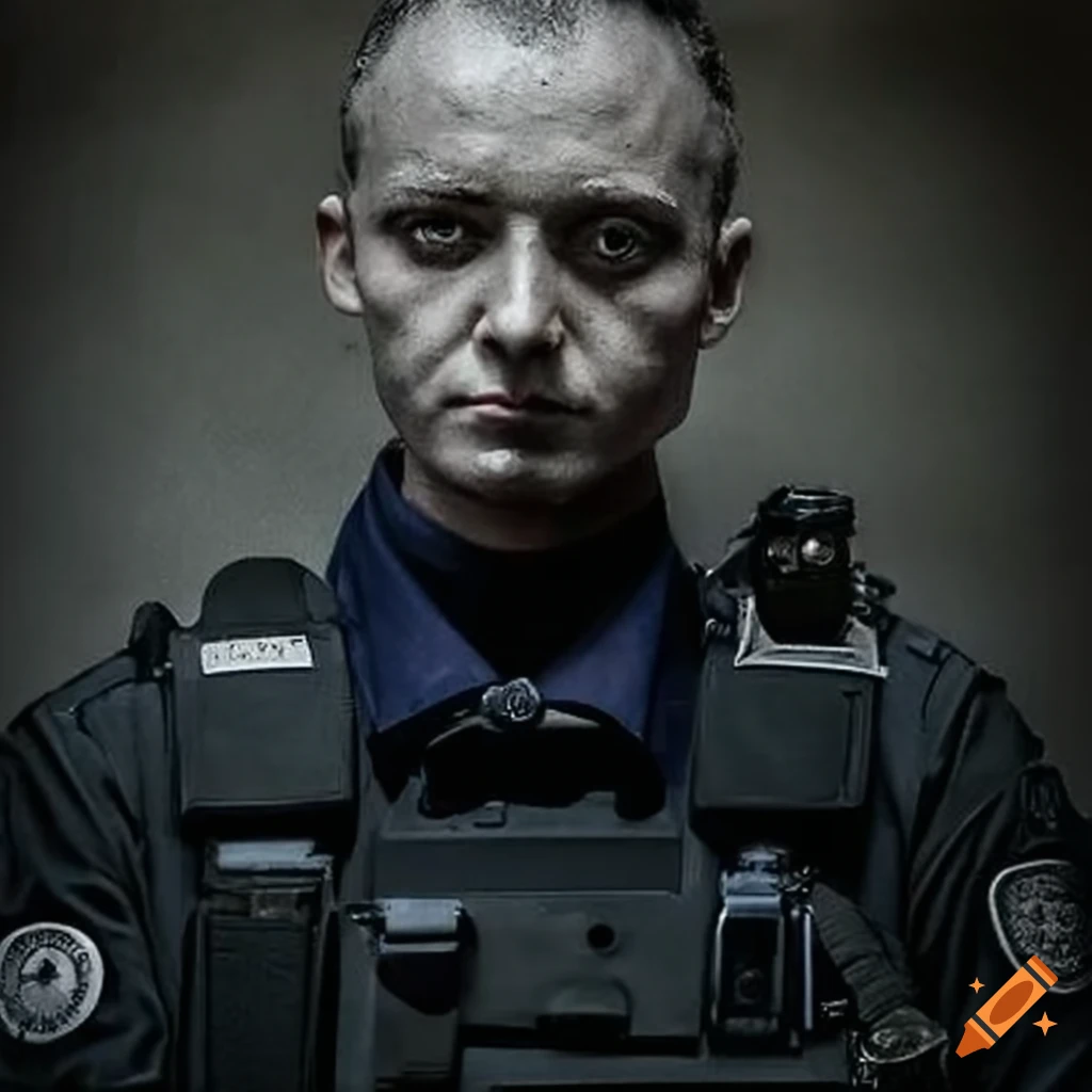 Police pilot in uniform on Craiyon