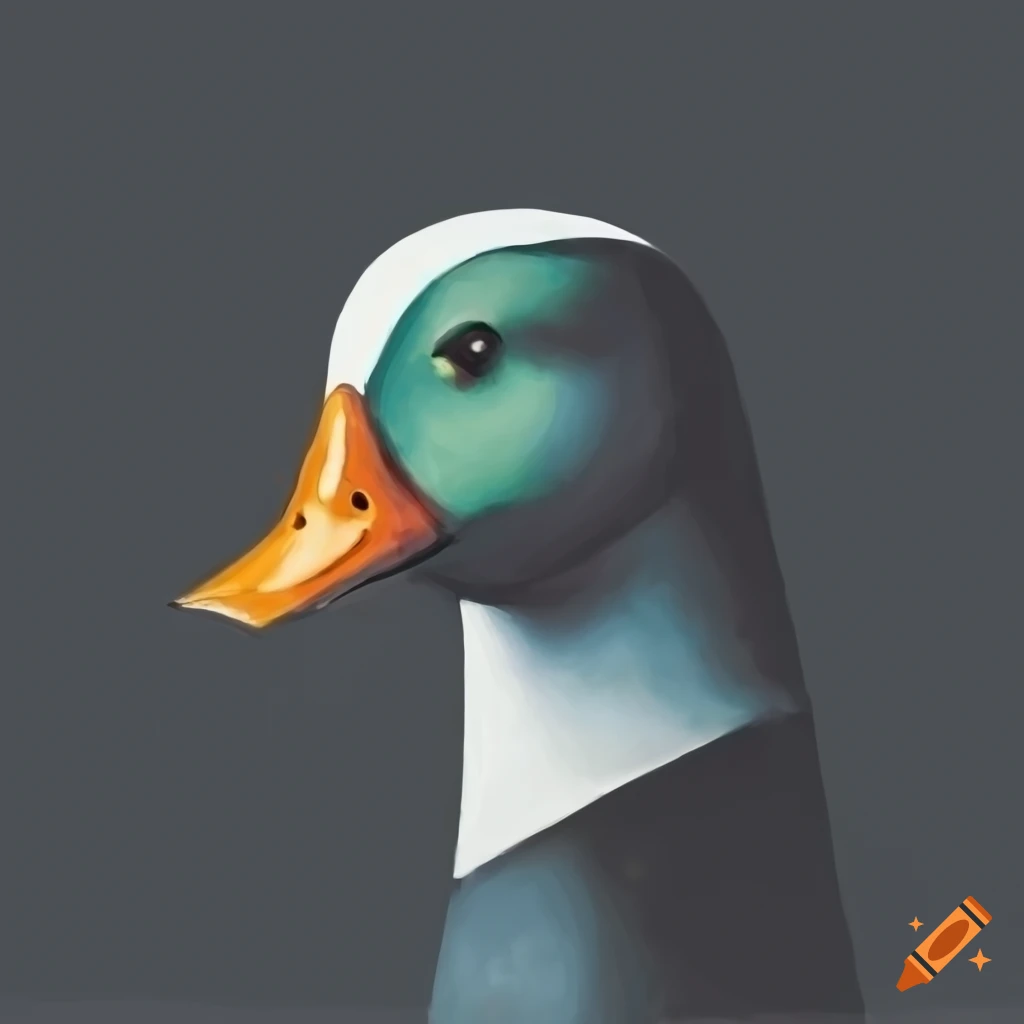 Cubist, Malevich, Expressionist, and Surrealist duck in black and white ...