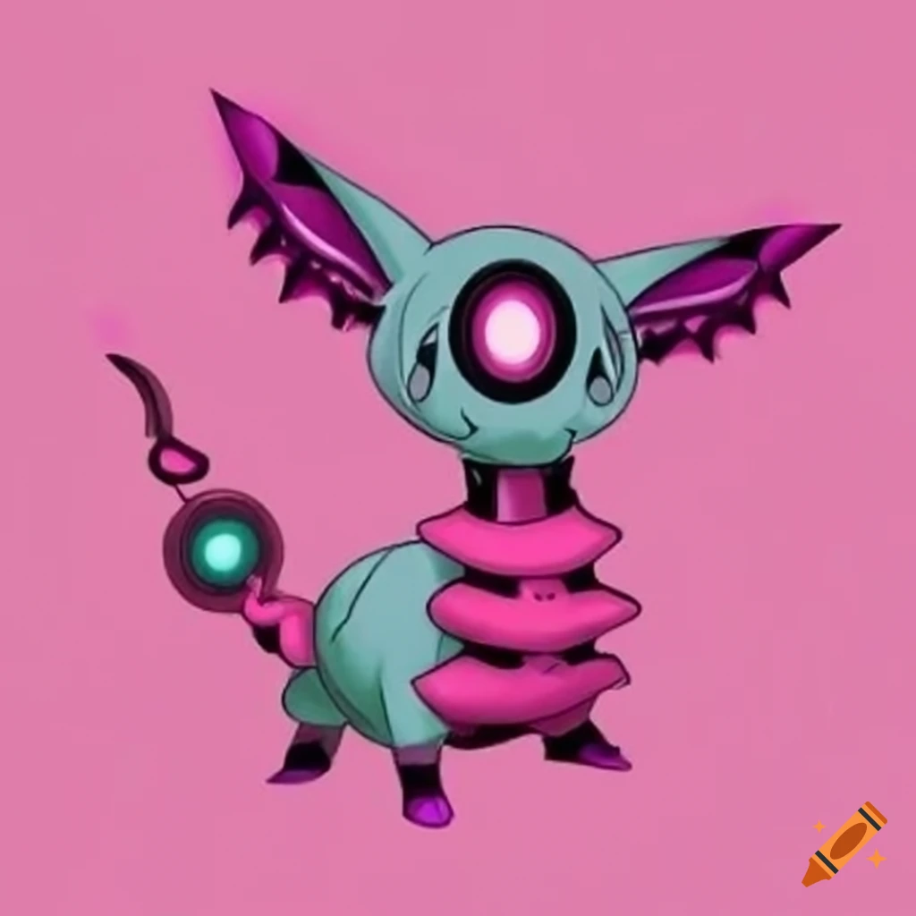 Pink Gothic illustration of Girafarig from Pokemon on Craiyon