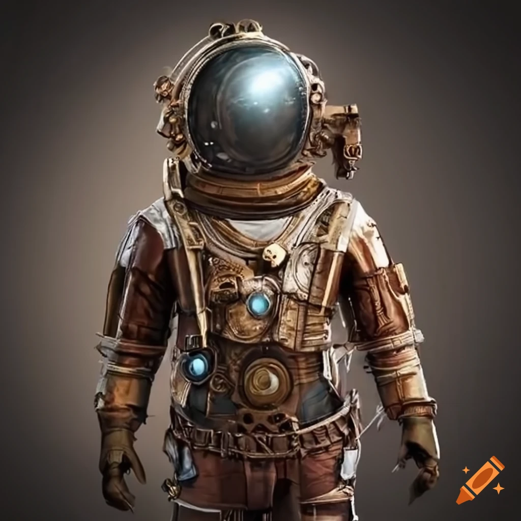 Steampunk deep space suit on Craiyon
