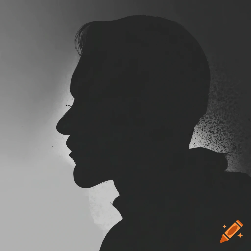 Side profile of a man wearing a masquerade mask in bold black and white ...