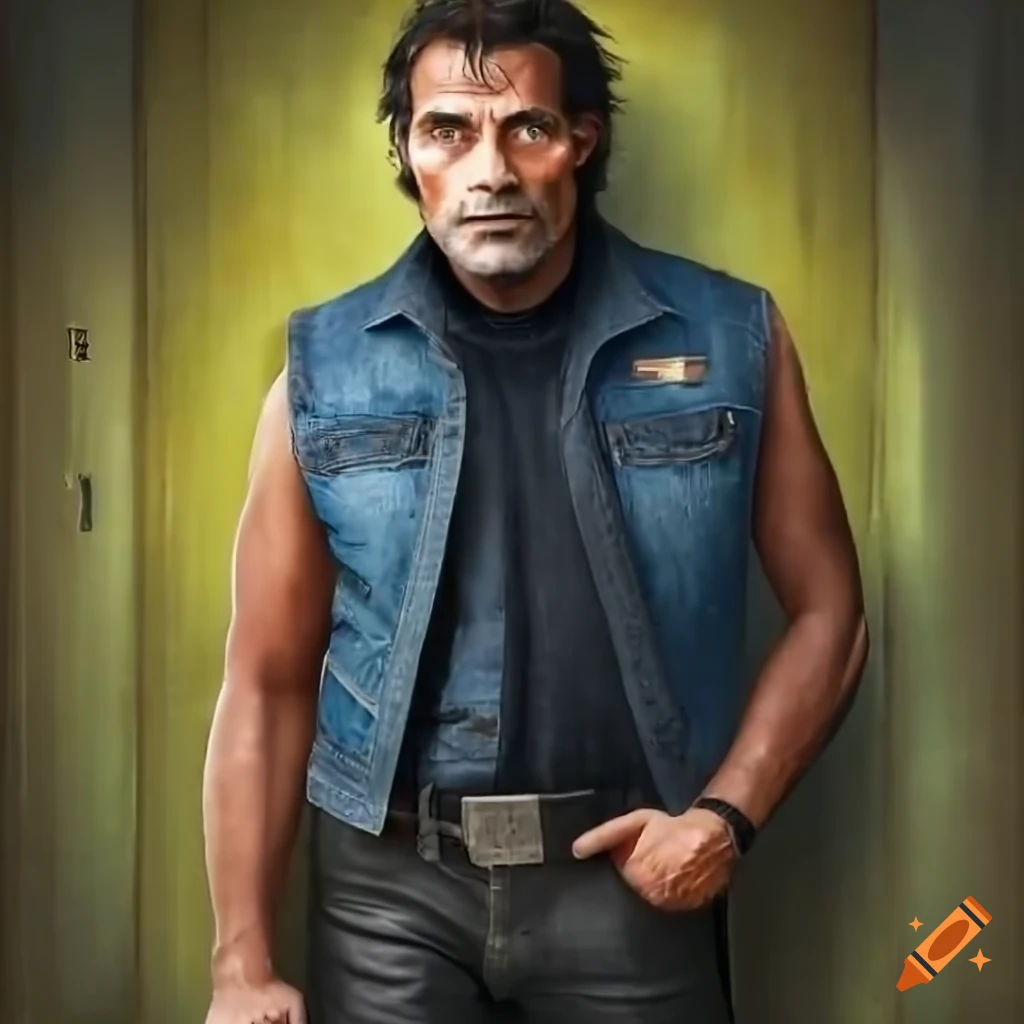 Photorealistic image of a man resembling a young british actor in ...