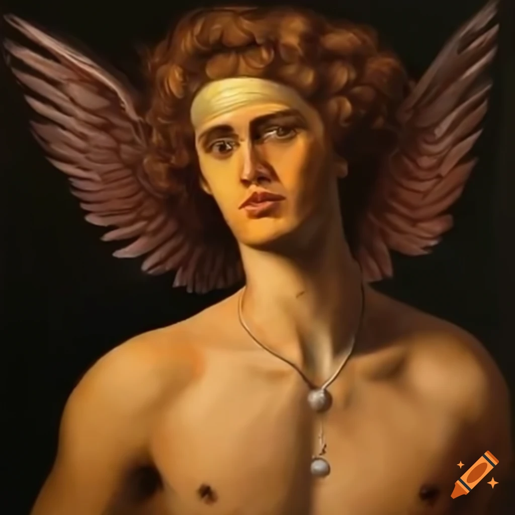 Picasso painting of zverev with angel wings on Craiyon