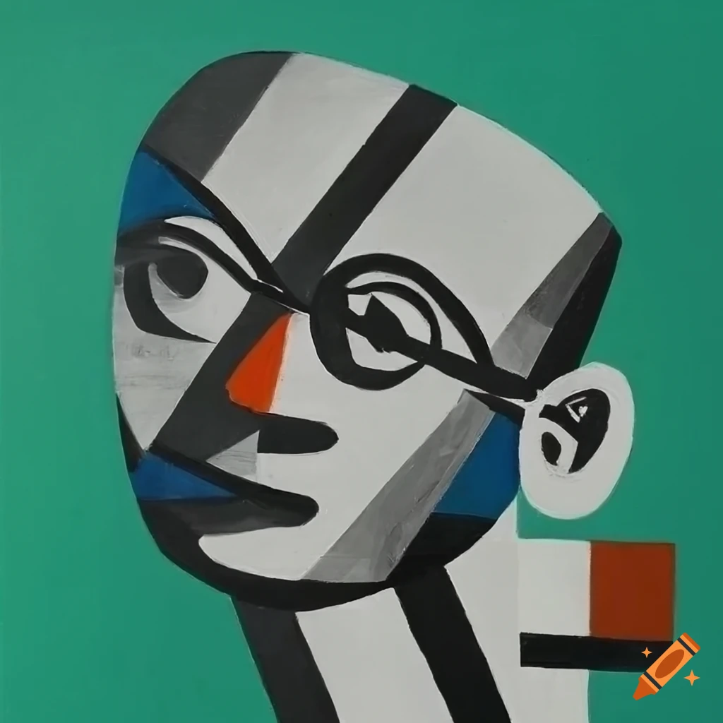 Abstract malevich expressionist surrealistic cubist art with monochrome ...